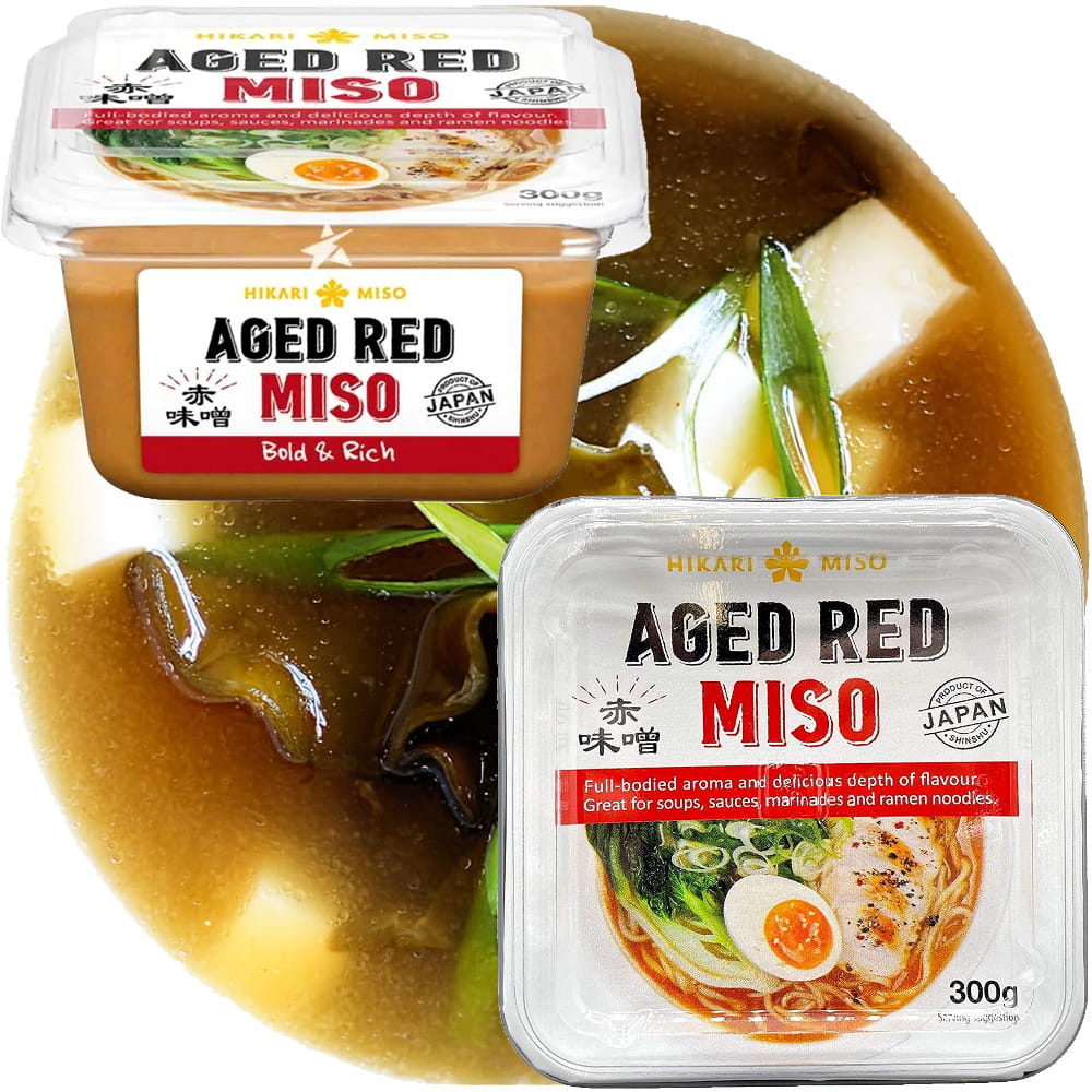 Pasta Do Japońskiej Zupy Shiro Miso Ciemna Aged Red 300g HIKARI MISO ...